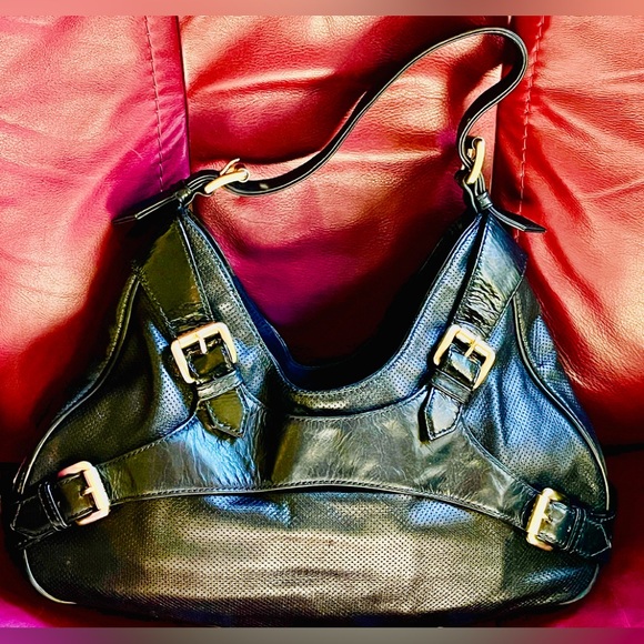 Botkier | Bags | Botkier Authentic Black Leather Shoulder Bag Logo ...